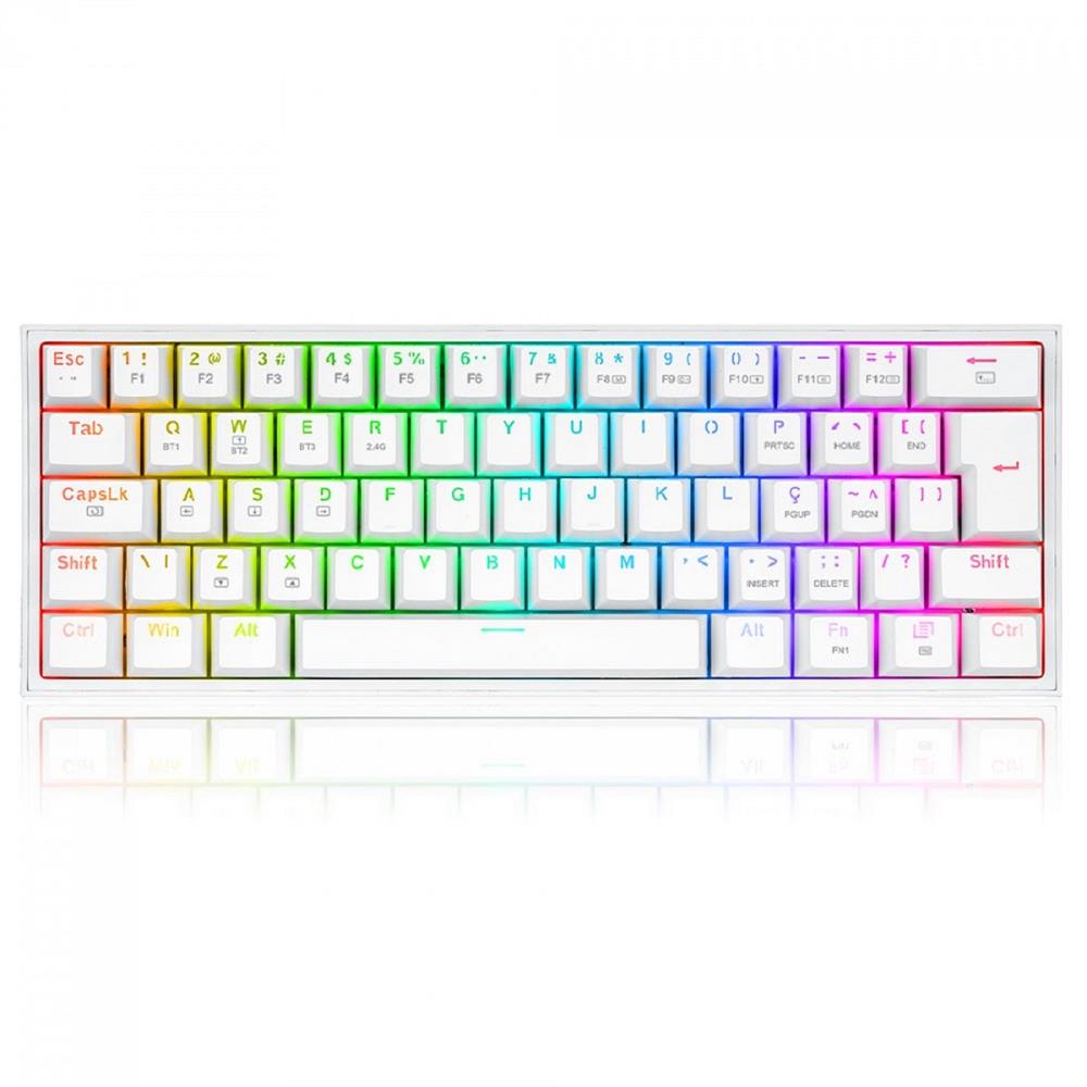 Teclado Mecânico Gamer Redragon Fizz Pro 60%, RGB, - COMPRAGAMER